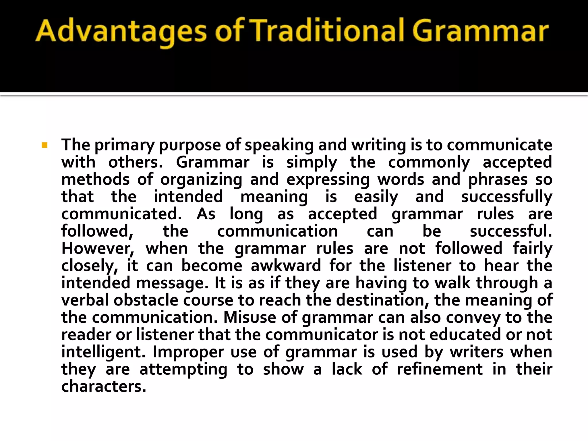 Traditional grammar ppt | PPTX