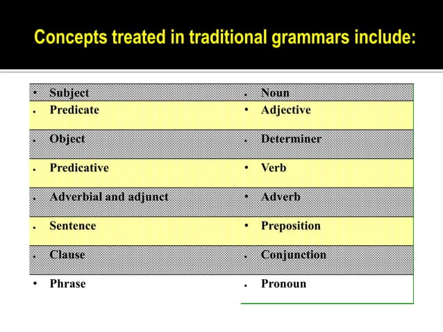 Traditional grammar ppt | PPTX