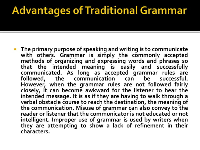 Traditional grammar ppt | PPTX