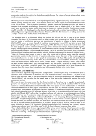 Traditional ingenuity in ghanaian atumpan drum construction | PDF ...