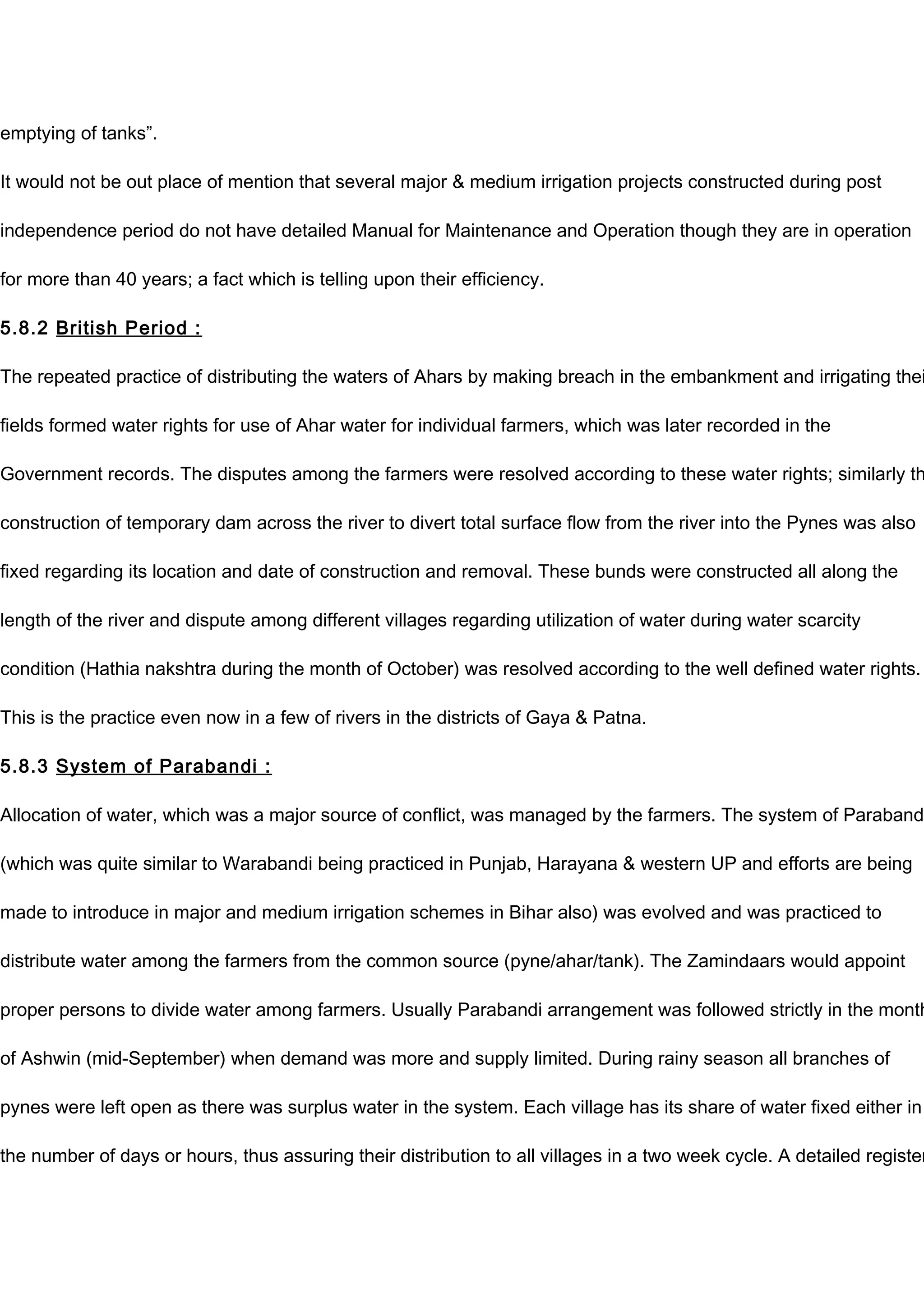 Traditional irrigation,TRADITIONAL IRRIGATION SYSTEM OF “AHARS AND ...