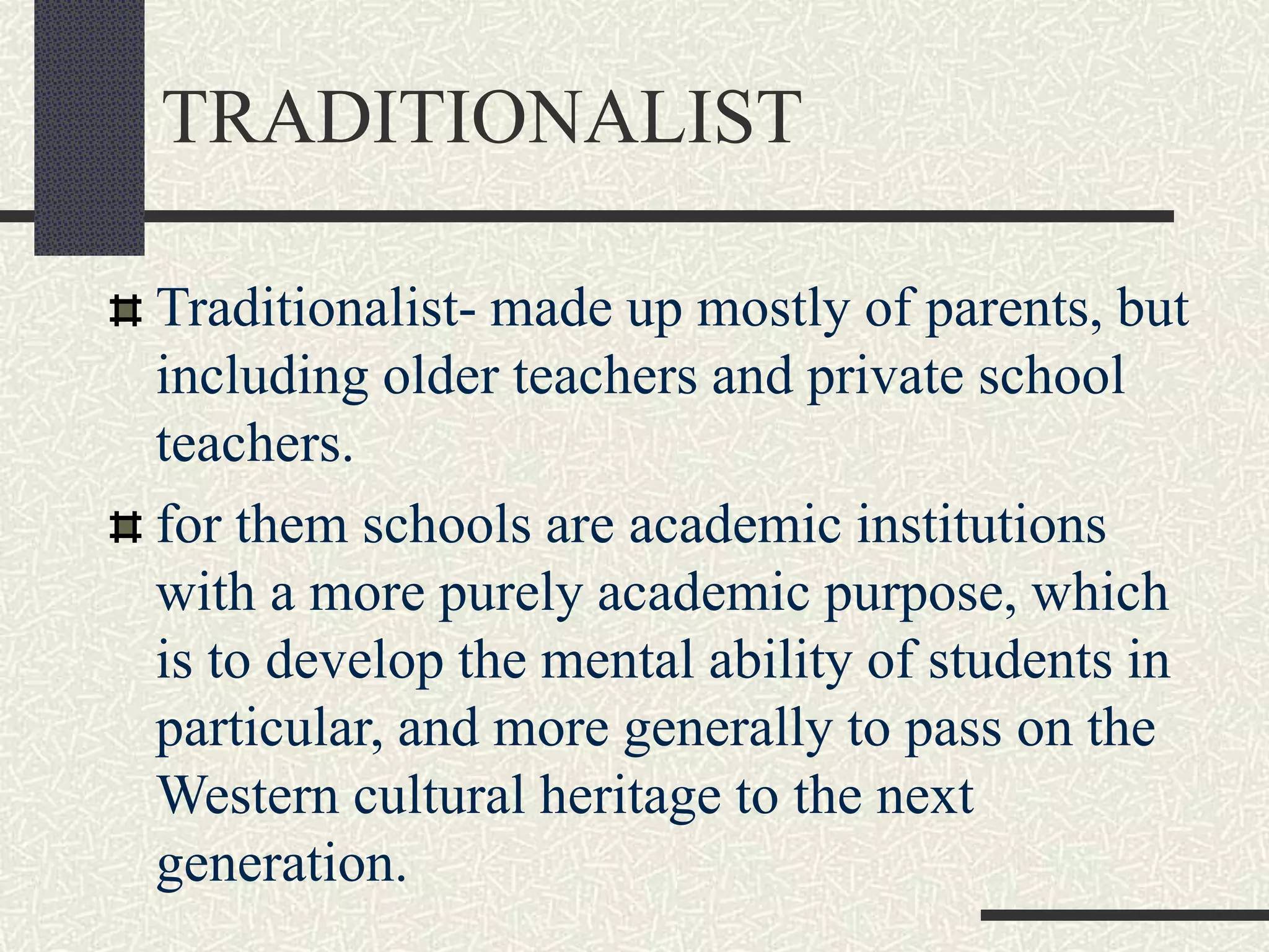 Traditionalism jannette jane david | PPTX