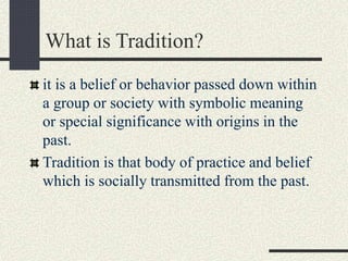 Traditionalism jannette jane david | PPTX