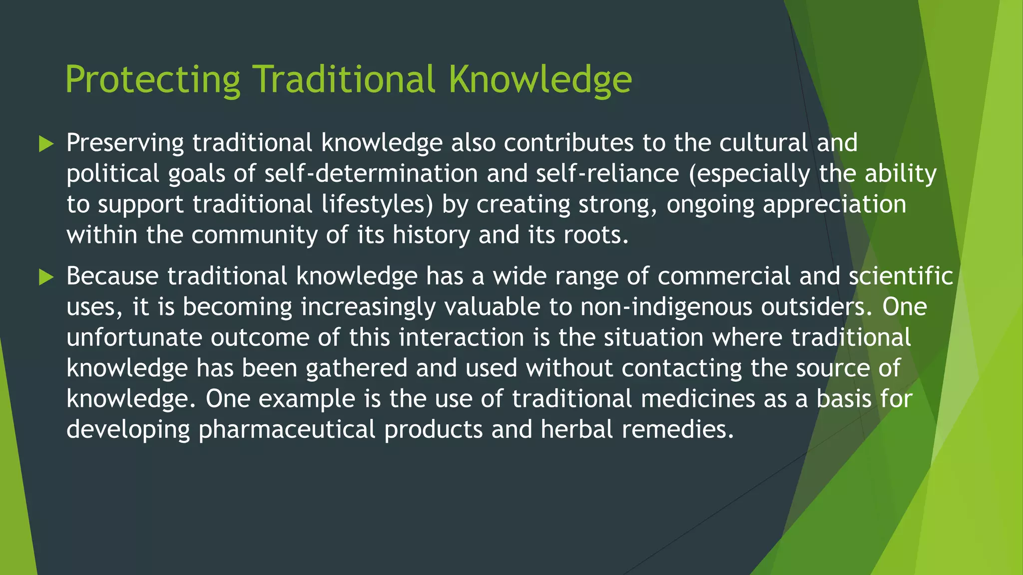 Traditional knowledge | PPTX
