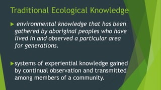 Traditional knowledge | PPTX