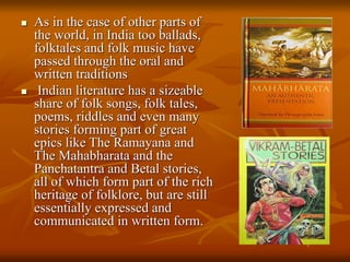 Traditional knowledge -concept folklore & forms of TK | PPT