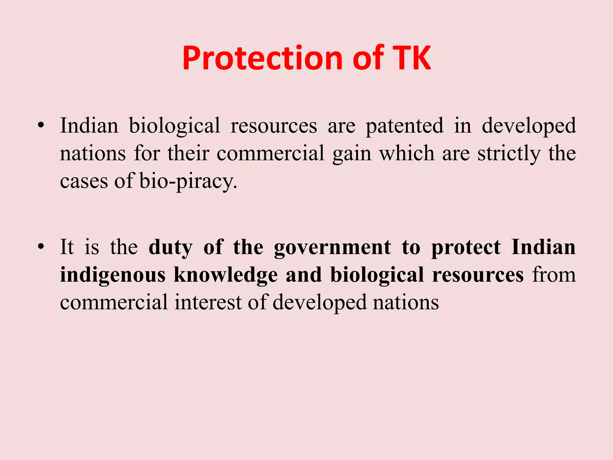 Traditional knowledge definition, scope and importance, Protection ...