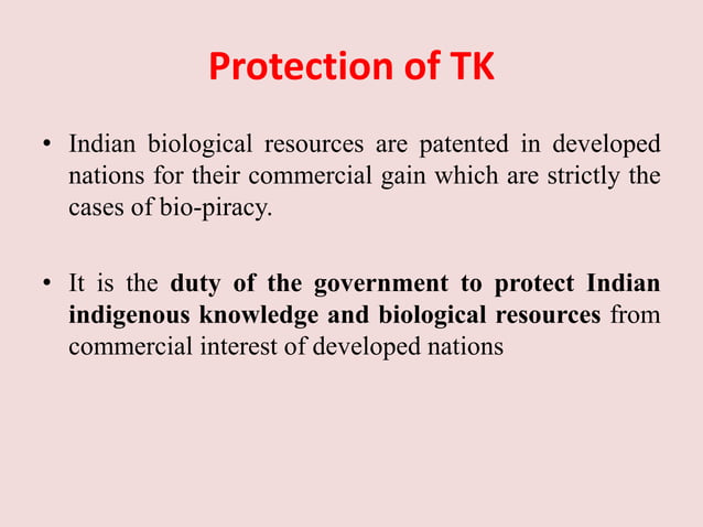 Traditional knowledge definition, scope and importance, Protection ...