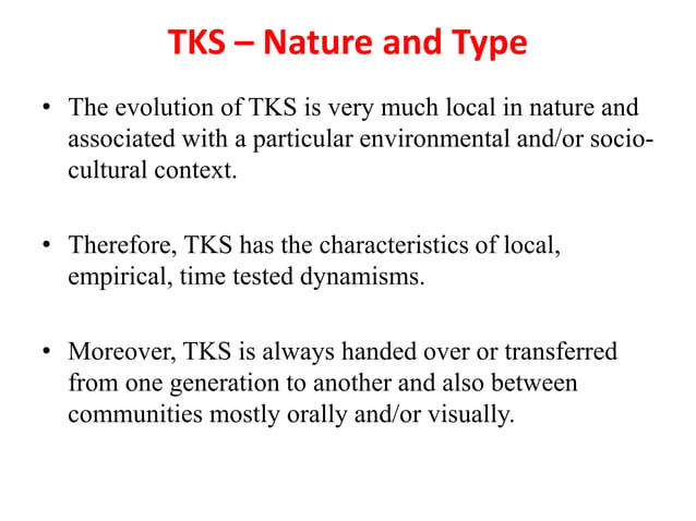 Traditional knowledge definition, scope and importance, Protection ...