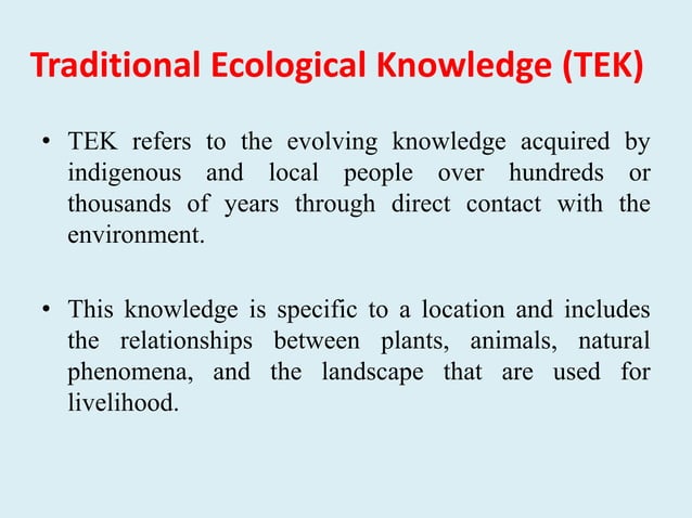 Traditional knowledge definition, scope and importance, Protection ...
