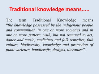 Native tribe traditional knowledge protection - NativeHistory.Info