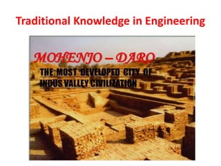 Traditional knowledge in engineering common to all groups EITK R-19 ...