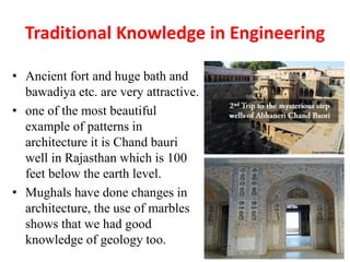 Traditional knowledge in engineering common to all groups EITK R-19 ...