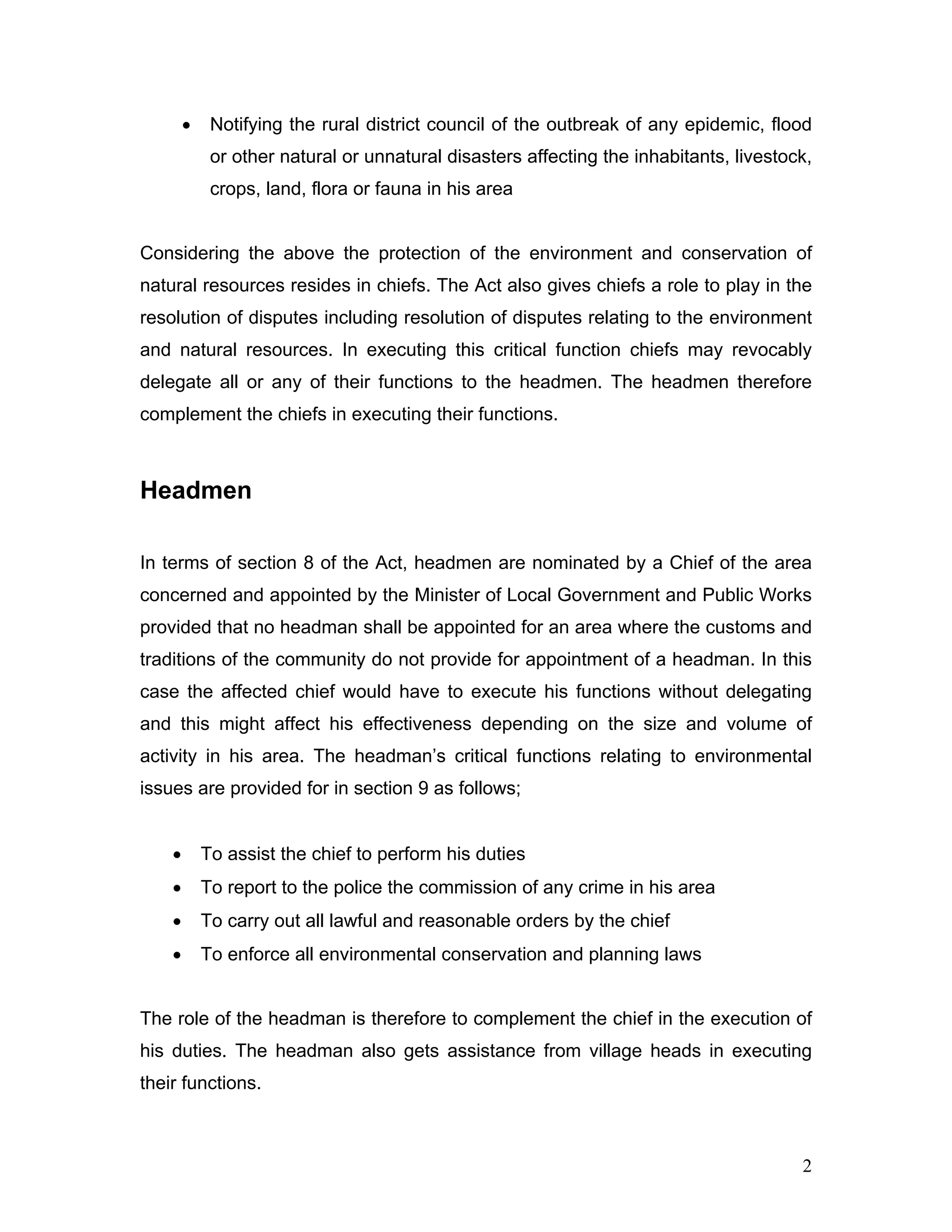 Traditional leaders act summary | PDF