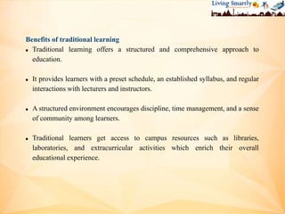 Traditional Learners vs. Non-Traditional Learners | PPT