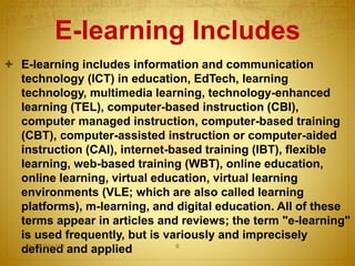 Traditional Learning to e-learning | PPTX