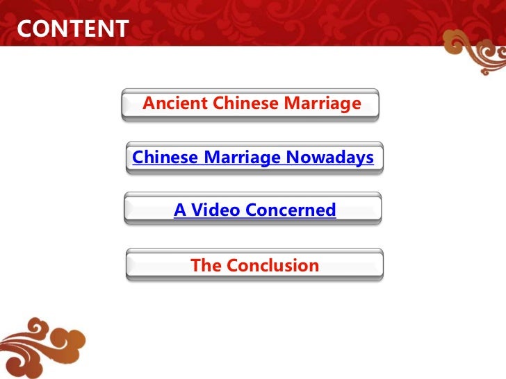 Traditional Marriage In China
