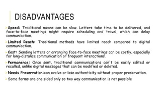Traditional Methods of Communication | PPTX