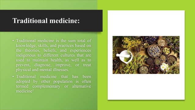 Traditional medications | PPT