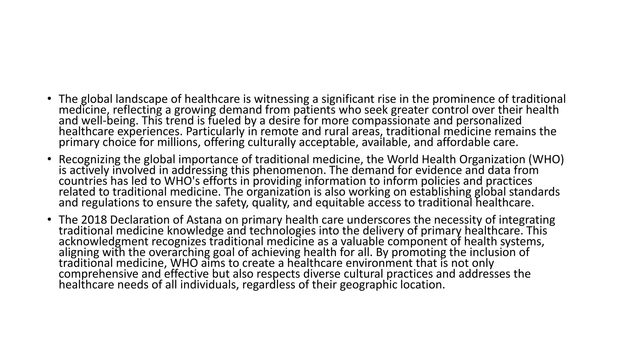 Traditional medicine and safety of traditional medicine.pptx | Holistic ...