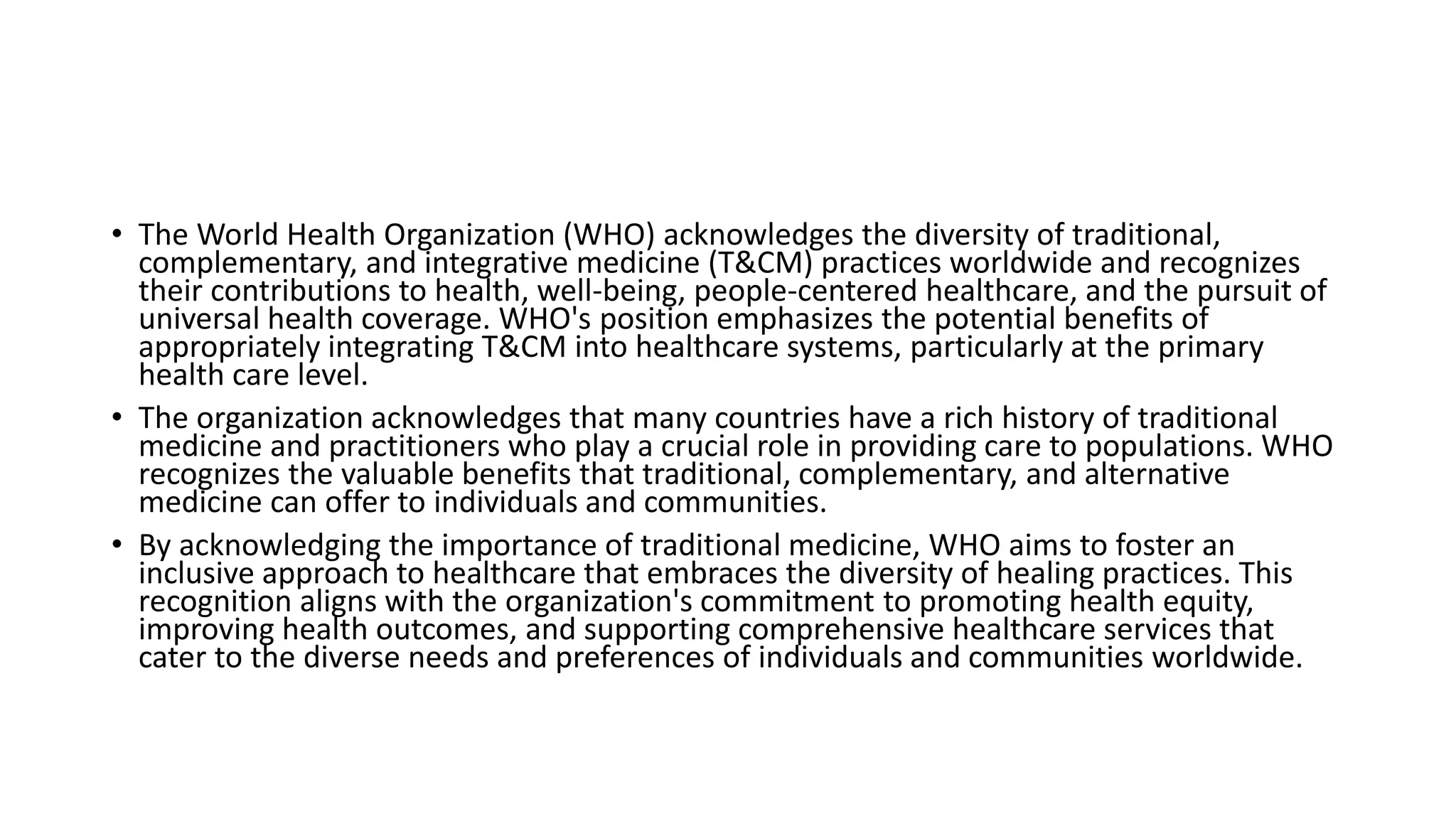 Traditional medicine and safety of traditional medicine.pptx | Holistic ...