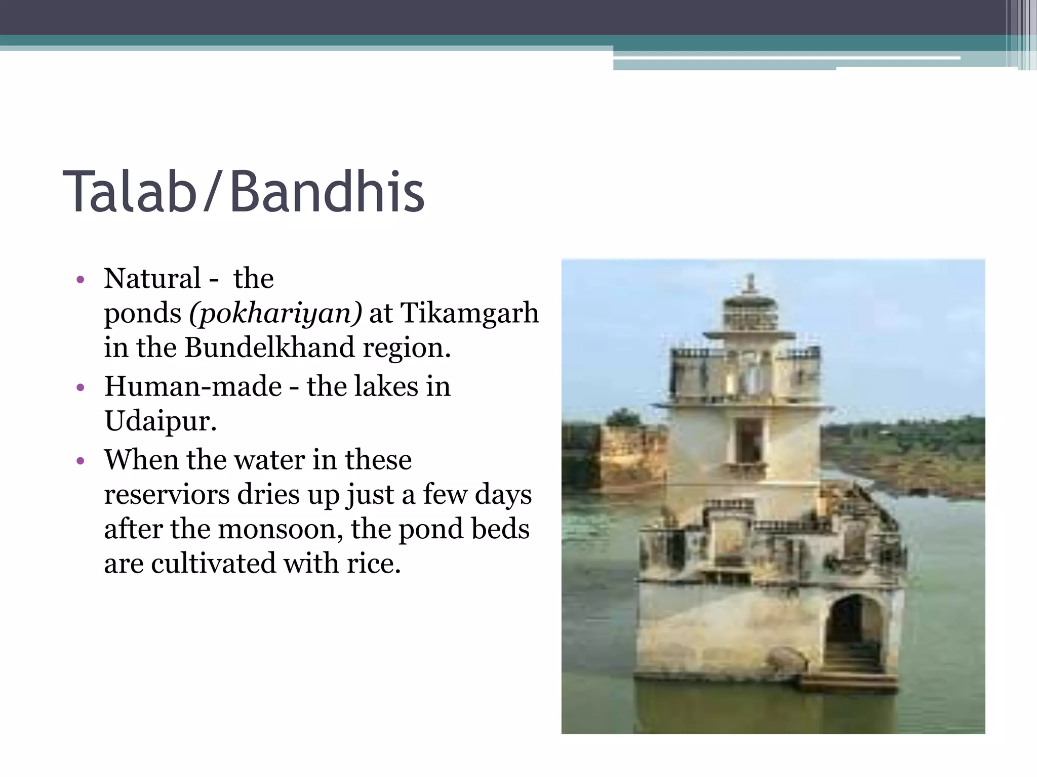 Traditional methods of rain water harvesting | PPTX