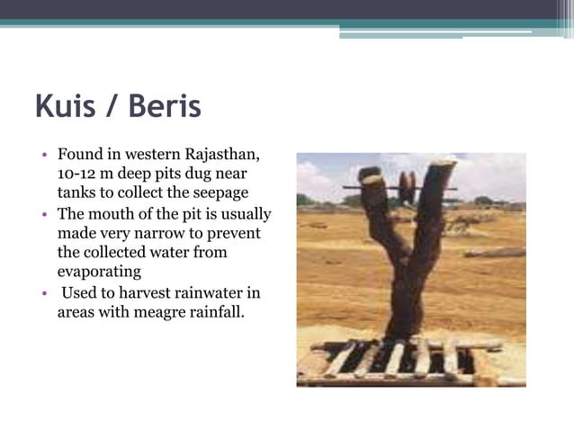 Traditional methods of rain water harvesting | PPTX | Geology | Science