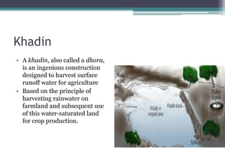 Traditional methods of rain water harvesting | PPTX