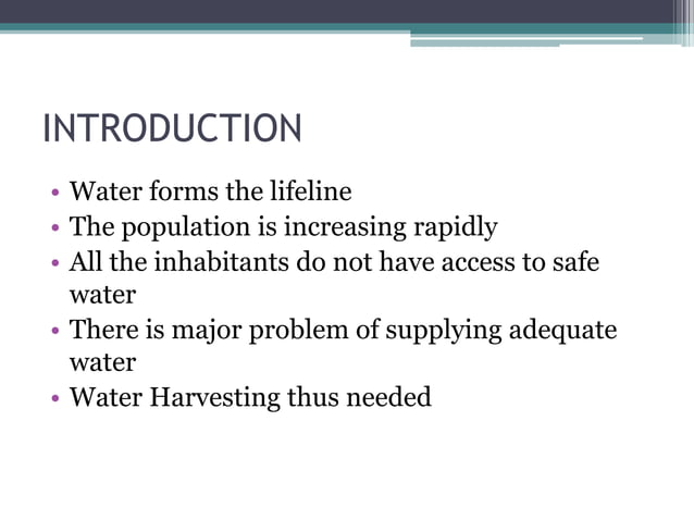 Traditional methods of rain water harvesting | PPTX | Geology | Science