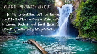 Traditional methods of water storage | PDF