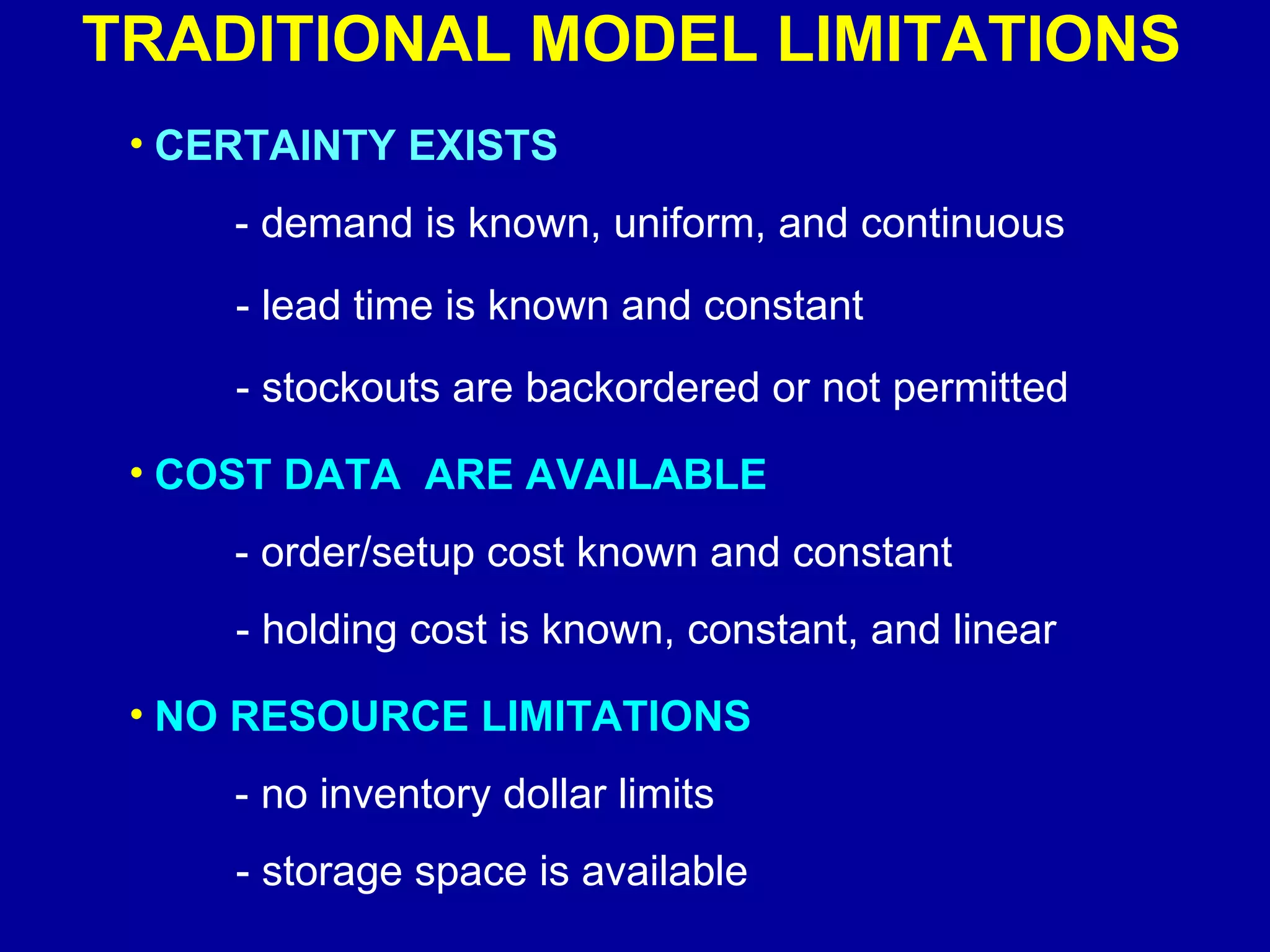 Traditional model limitations | PPT