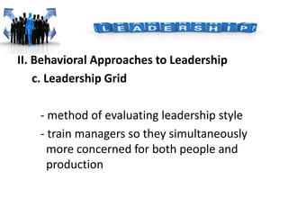 Traditional Models for Understanding Leadership | PPTX