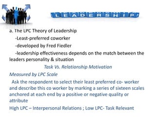 Traditional Models for Understanding Leadership | PPTX