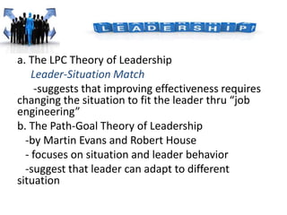 Traditional Models for Understanding Leadership | PPTX