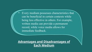 Media and Modes: Traditional Modes of Communication.pptx