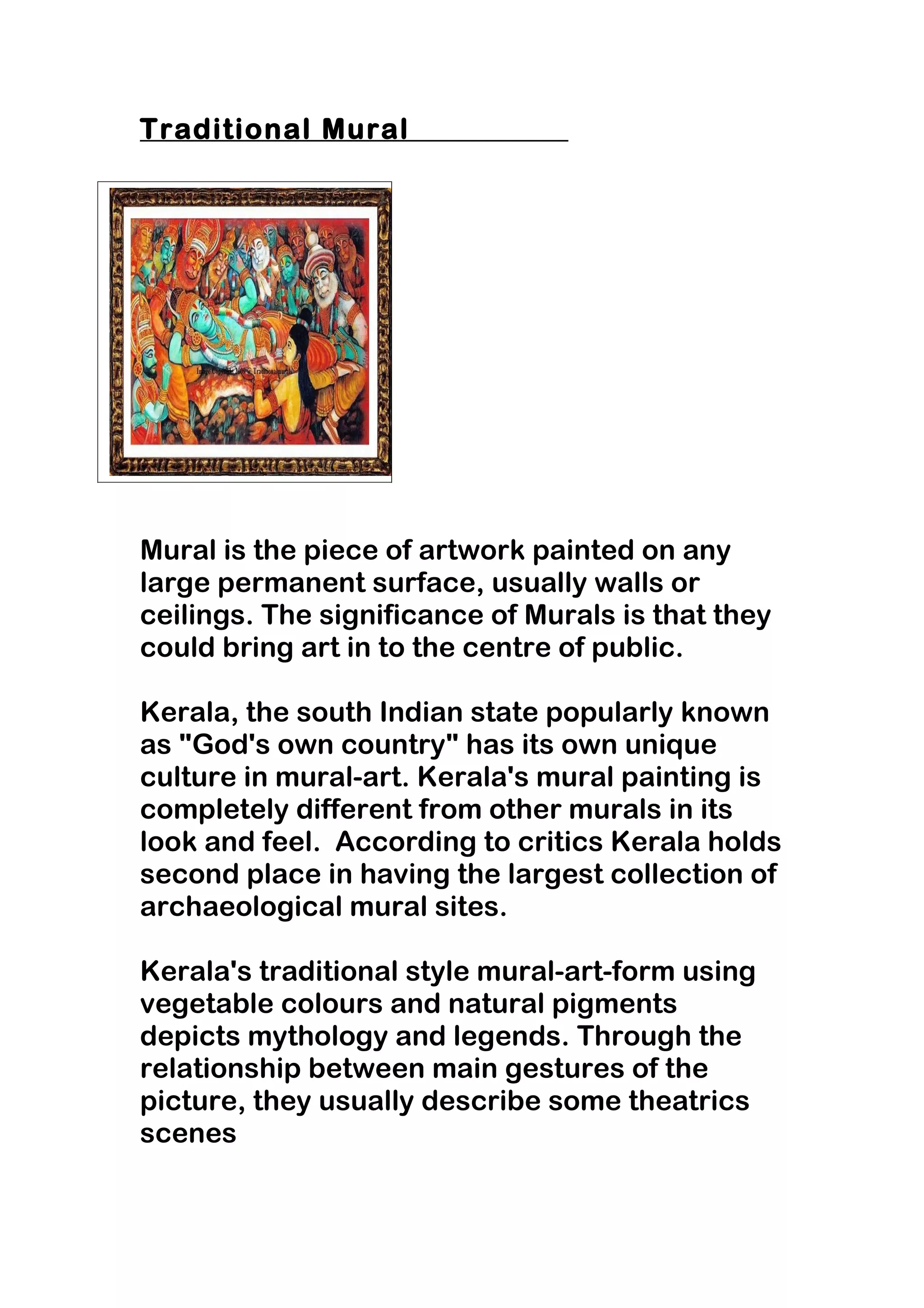 Traditional mural vs non traditional mural | DOC