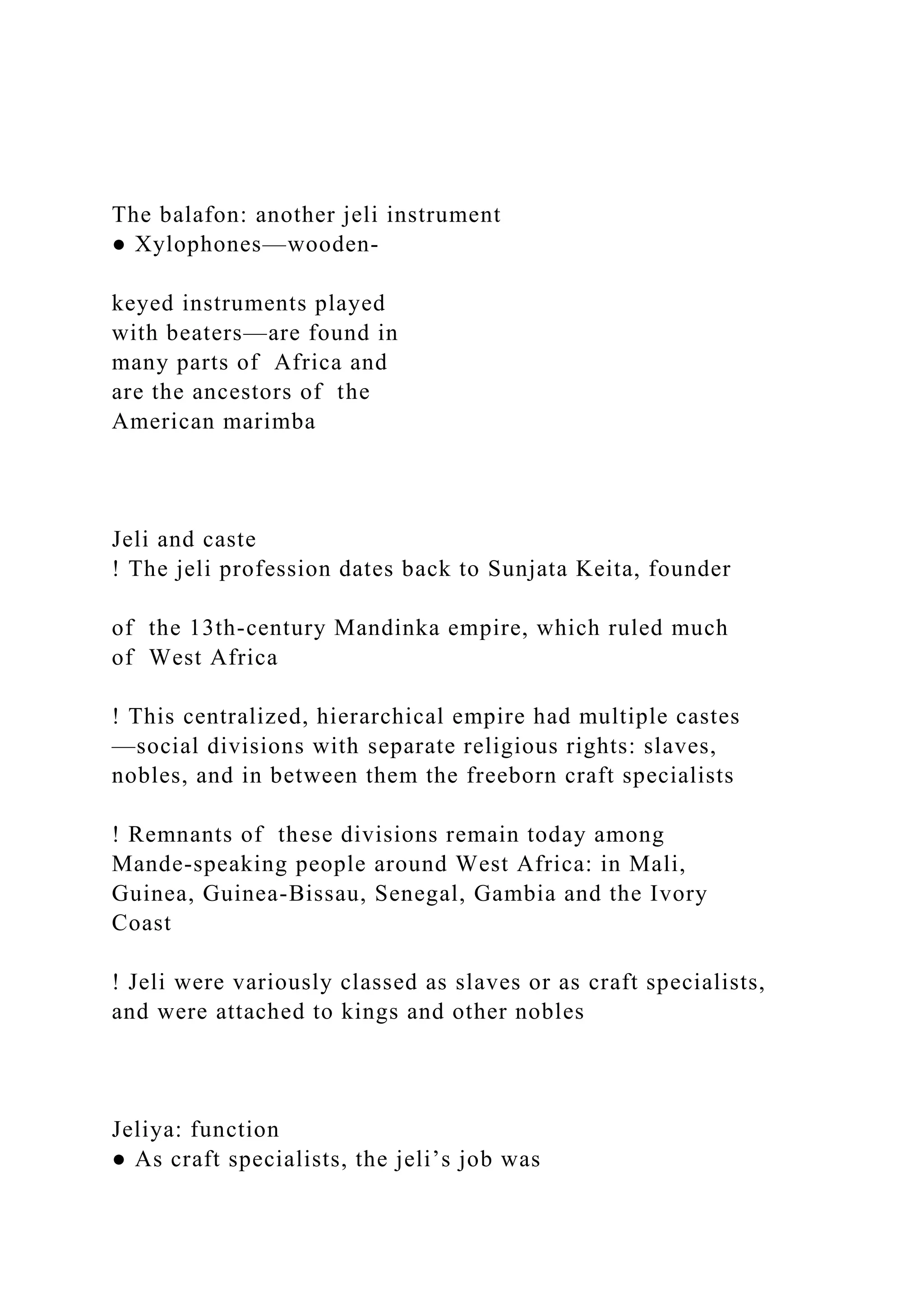 Traditional Music Mali music, power, and hybridity.docx