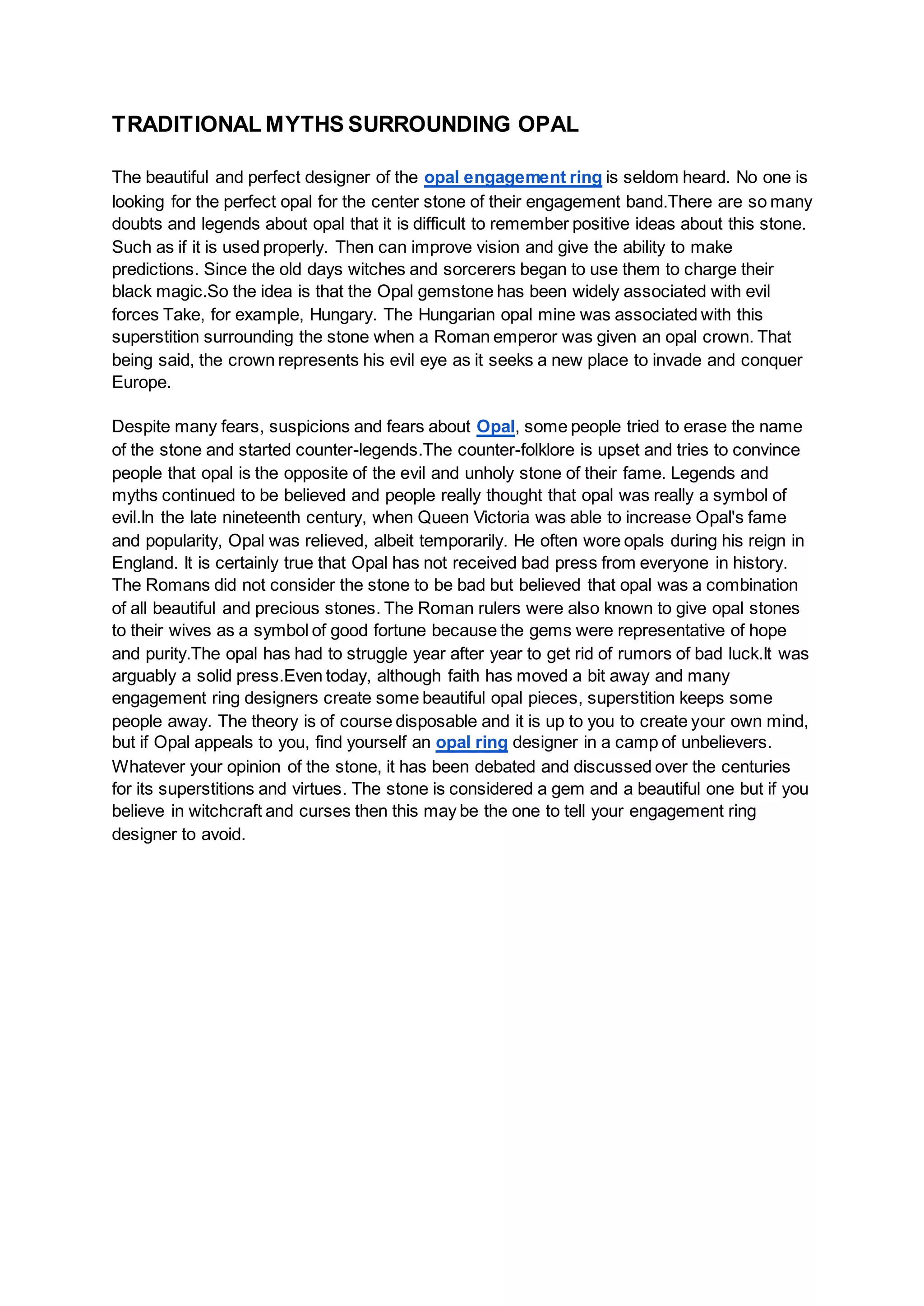 Traditional myths surrounding opal | DOCX