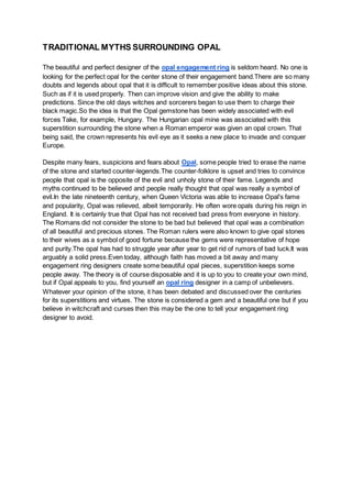 Traditional myths surrounding opal | PDF
