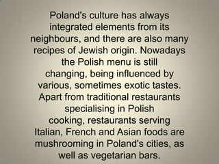 Traditional polish cuisine | PPTX