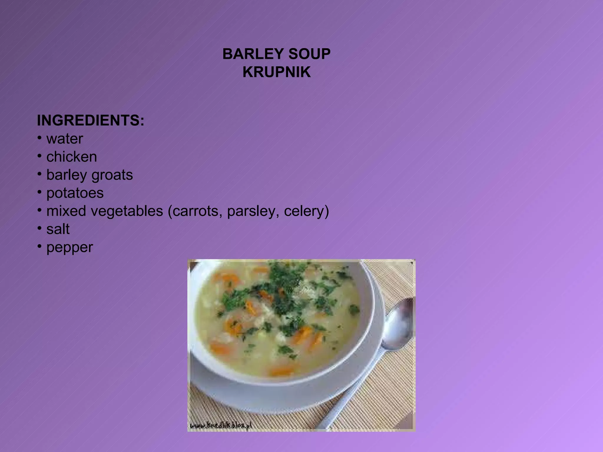 Traditional Polish dinner | PPS