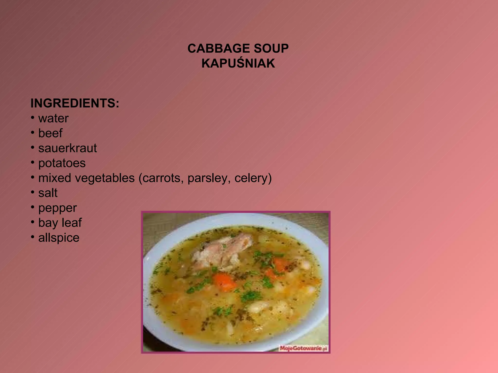Traditional Polish dinner | PPS