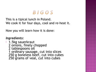 Traditional polish food | PPT