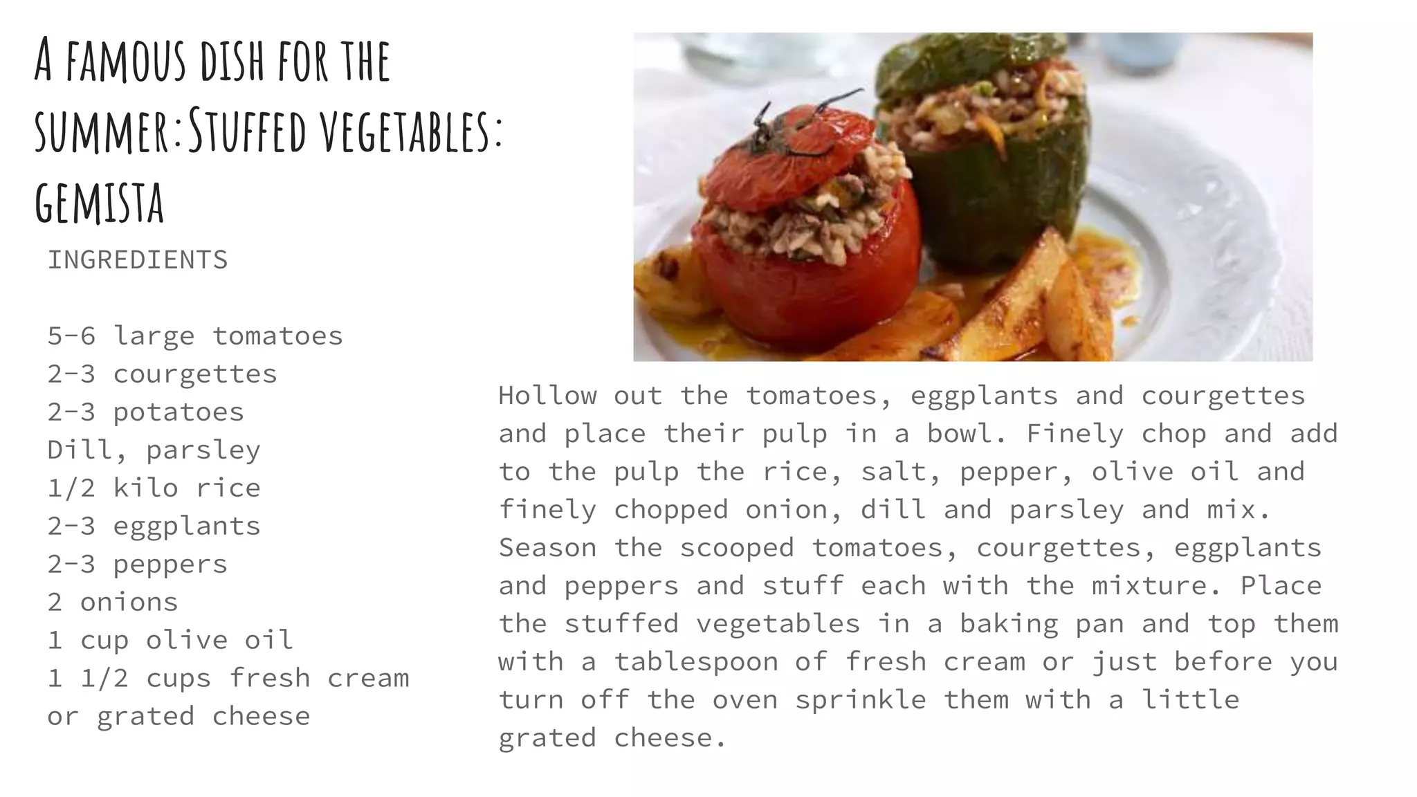 Traditional presentation styles of food | PPT