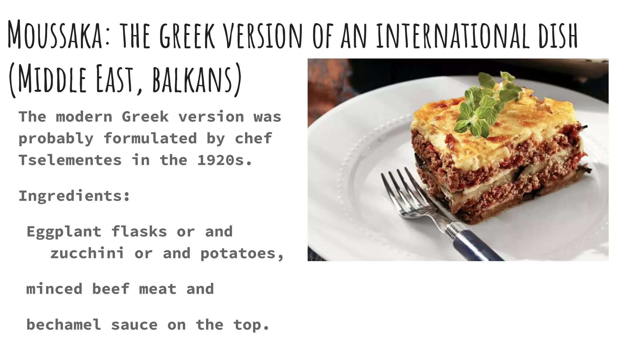 Traditional presentation styles of food | PPT