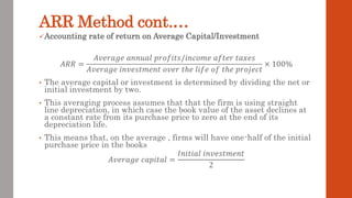Traditional project financial appraisal | PPTX