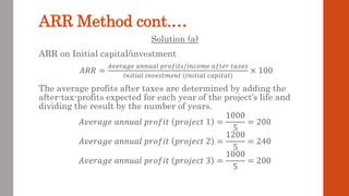Traditional project financial appraisal | PPTX