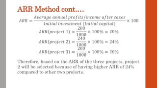 Traditional project financial appraisal | PPTX