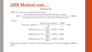 Traditional project financial appraisal | PPTX
