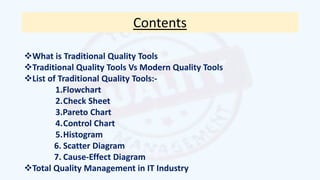Traditional Quality Tools.pptx | Computer Software and Applications ...